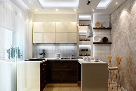 Точечные светильники для натяжных потолков на кухне фото – Потолочные ...